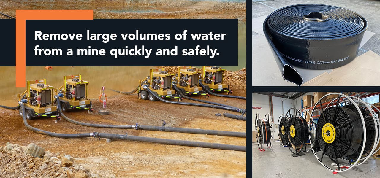 Temporary rapid, high-volume water logistics. - Crusader Hose